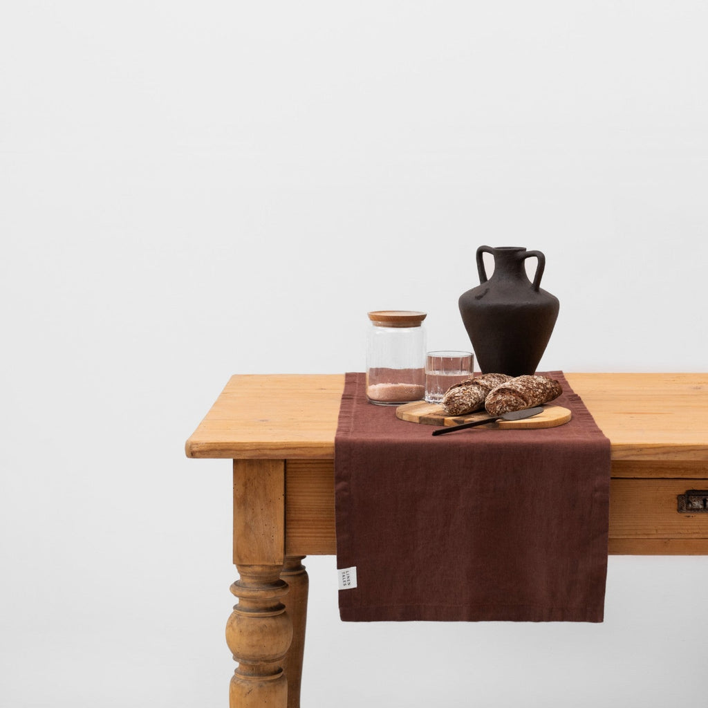 Chocolate Linen Table Runner – Linen Tales Global