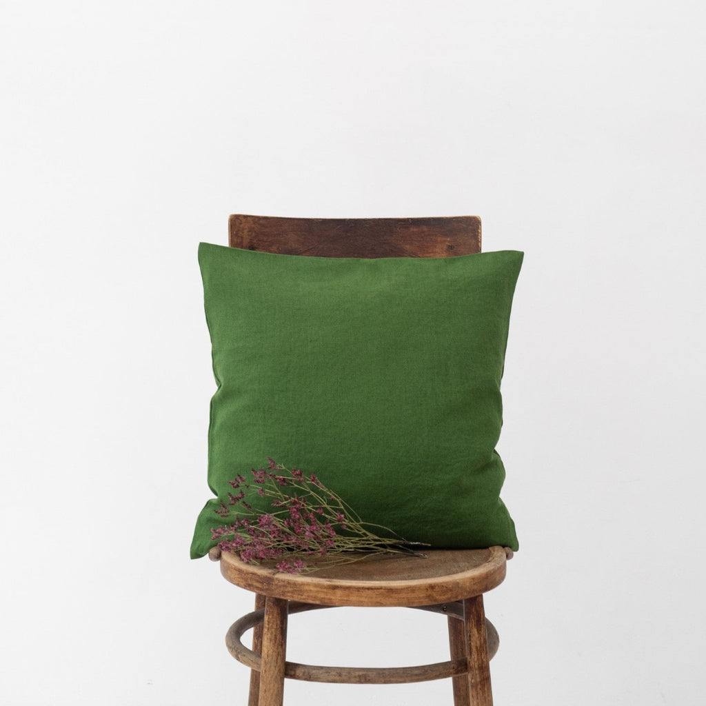 True Green Linen Cushion Cover – Linen Tales Global